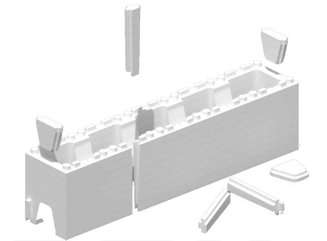Bazen od stiropor bloka 7x4x1.5m (pravougaoni oblik) - Oprema za bazene